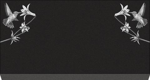 Individual Flat Grave Markers - Hummingbirds