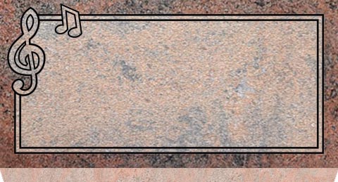 Individual Flat Grave Markers - Musical Notes 2