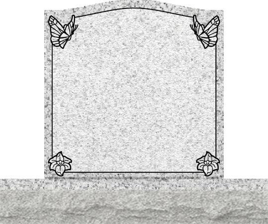 Individual Upright Headstones - Butterfly Panel