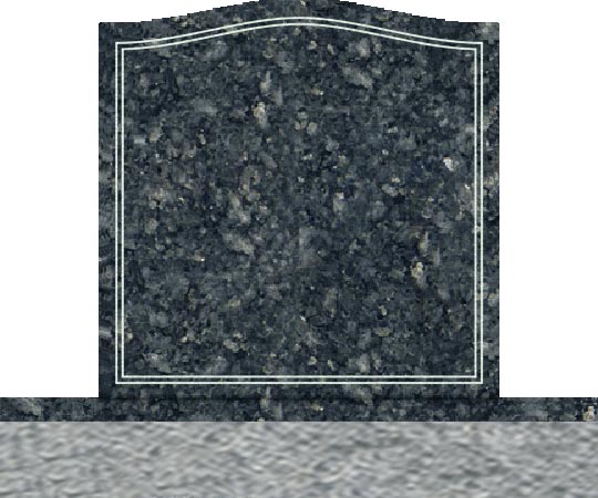 Individual Upright Headstones - Double Line Panel