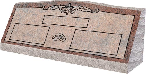 Companion Slant Markers - Bottom Centered Cross with Lily