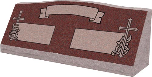 Companion Slant Markers - Cross with flower